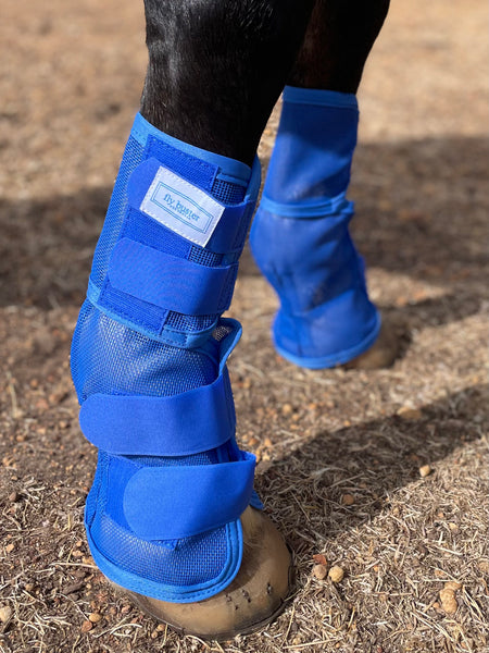 Fly Buster Leg Guards - Blue (SET of 2) – Mane Event Equestrian Supplies
