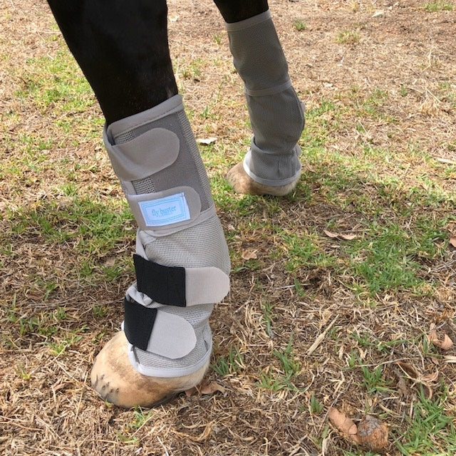 Fly Buster Leg Guards - Grey (SET of 2) – Mane Event Equestrian Supplies
