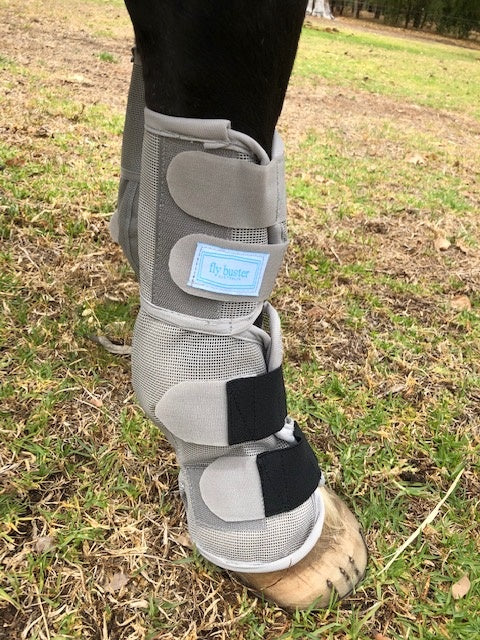 Fly Buster Leg Guards - Grey (SET of 2) – Mane Event Equestrian Supplies